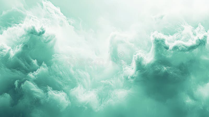 A Mint Abstract Background with a Soft, Cloud-like Texture. the Fluffy ...
