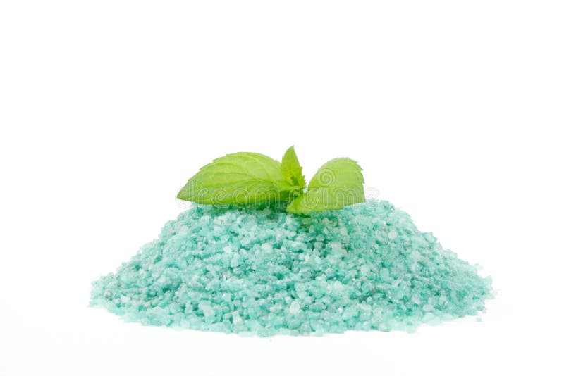 Mint bath salt stock photo. Image of cooling, fresh, green - 19650138