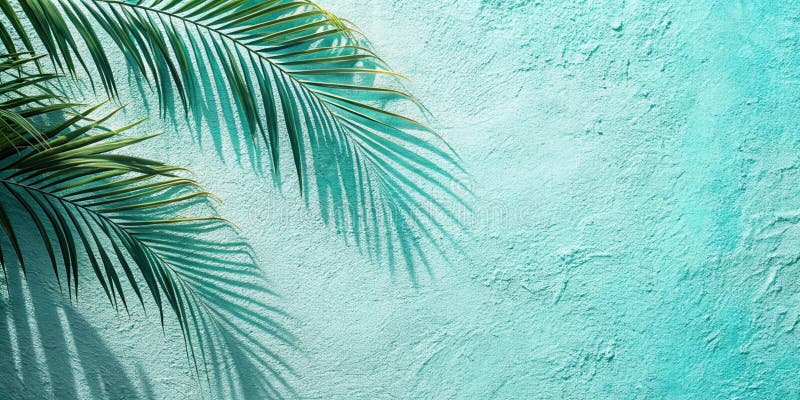 Mint Blue Cement Texture Wall with Leaf Shadow Background Stock ...