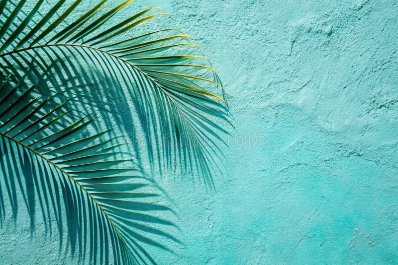 Mint Blue Cement Texture Wall with Leaf Shadow Background Stock ...
