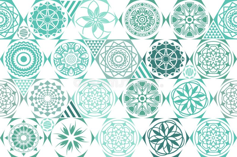 Mint Blue Drops on Turquoise and White Stripes. Seamless Vector Pattern ...