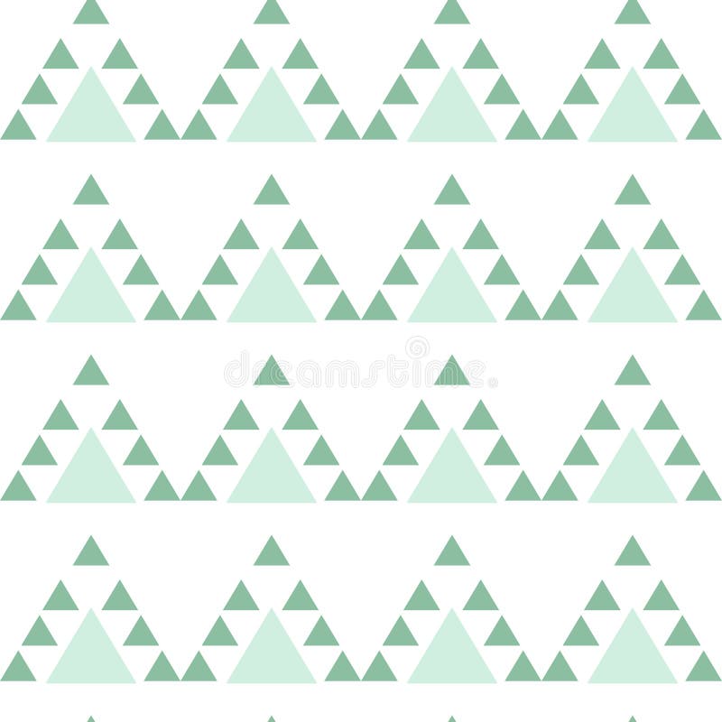Mint Blue Triangle Seamless Pattern Stock Vector - Illustration of ...
