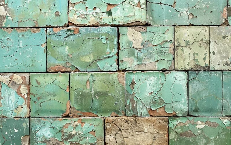 Mint Brick Texture Templates -Generative Ai Stock Photo - Image of ...