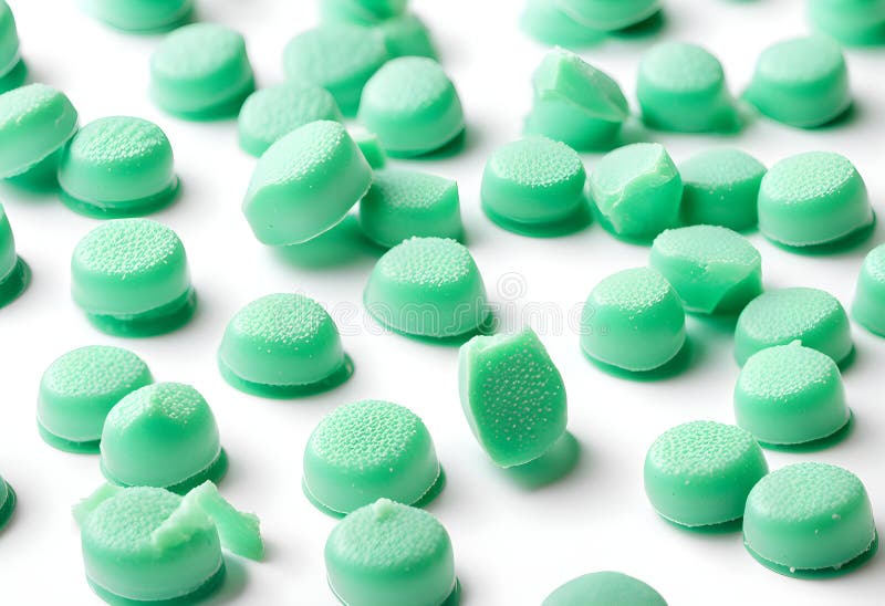 Mint Candies. Menthol Bonbons Stock Illustration - Illustration of ...