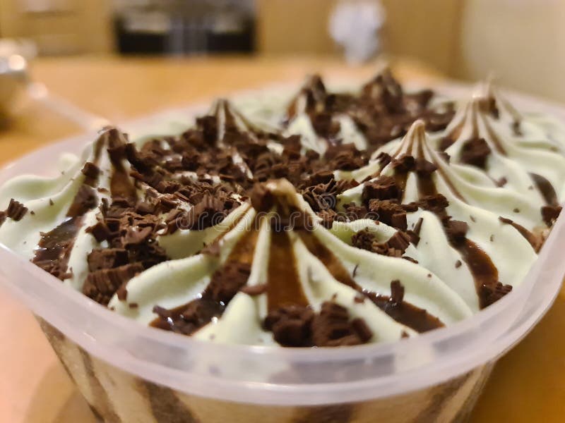 Mint choco ice cream stock photo. Image of food, torte - 230855212