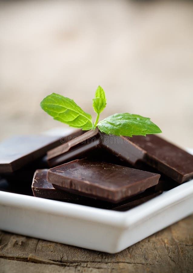 Mint and chocolate stock photo. Image of confection, isolated - 20175522