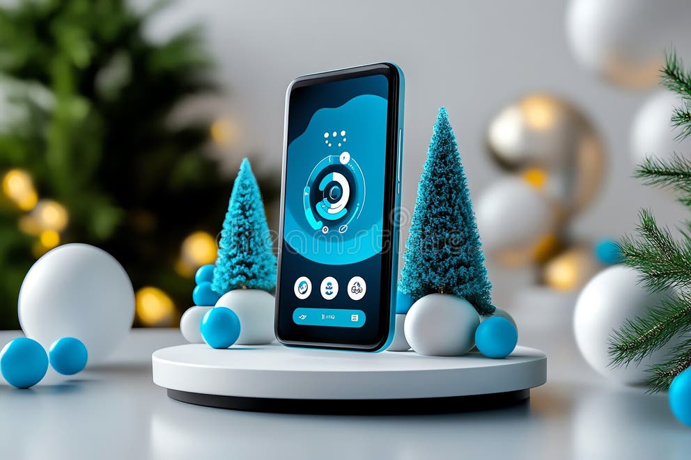 Mint Color Technology with a Minimalist UI Design, Depicted in an ...