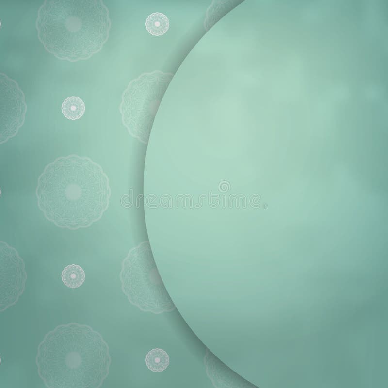 A Mint Colored Card with a Luxurious White Pattern is Prepared for ...