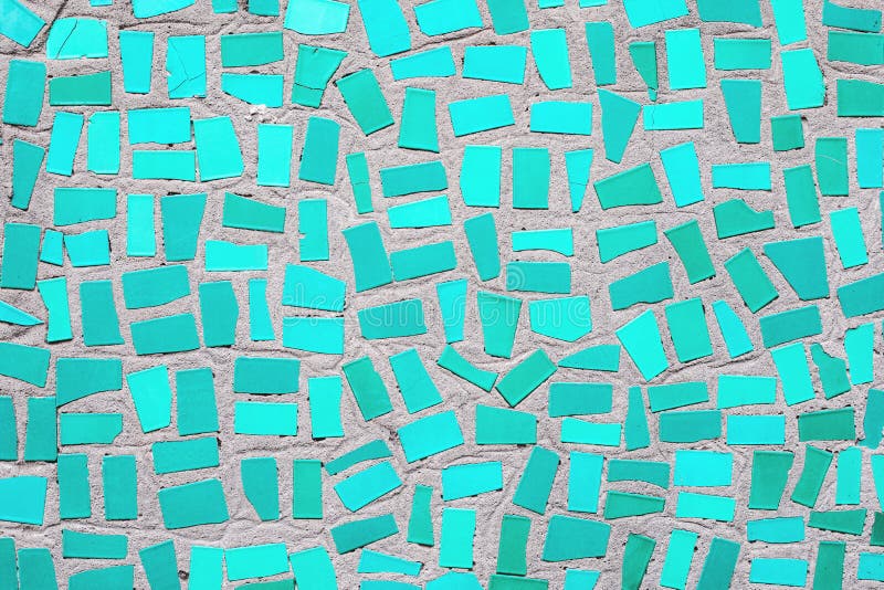 Mint Colored Mosaic Ceramic Tiles Neutral Background Stock Photo ...