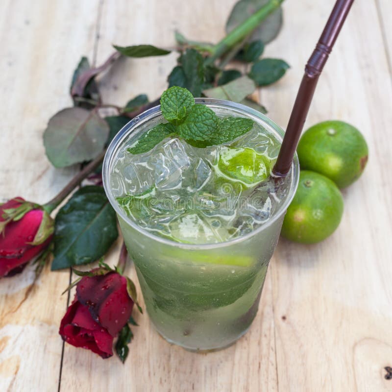 Mint Drink Water from Natural Cool. Stock Photo - Image of healthy ...