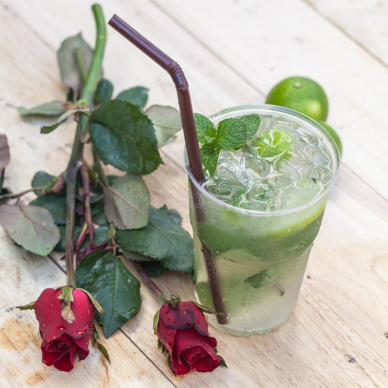 Mint Drink Water from Natural Cool. Stock Photo - Image of cold ...