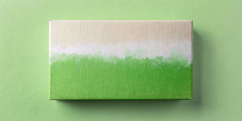 Mint Green Box with Off-white Texture Background Stock Illustration ...