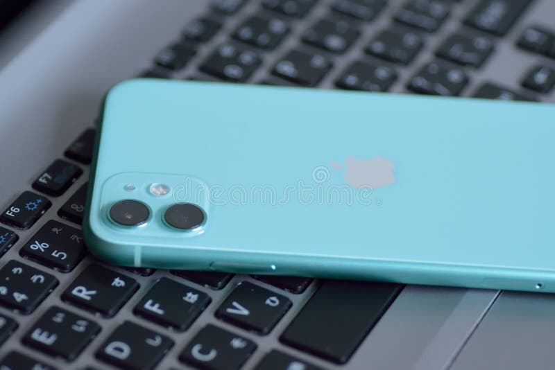 Mint Green Color IPhone 11 Featuring Dual Camera Editorial Stock Photo ...