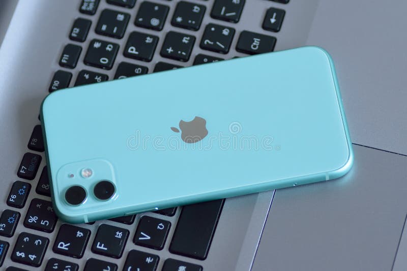 Mint Green Color Iphone 11 Featuring Dual Camera Stock Photos - Free ...