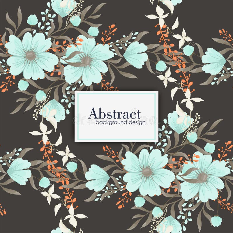 Mint Green Flower Seamless Background Stock Vector - Illustration of ...