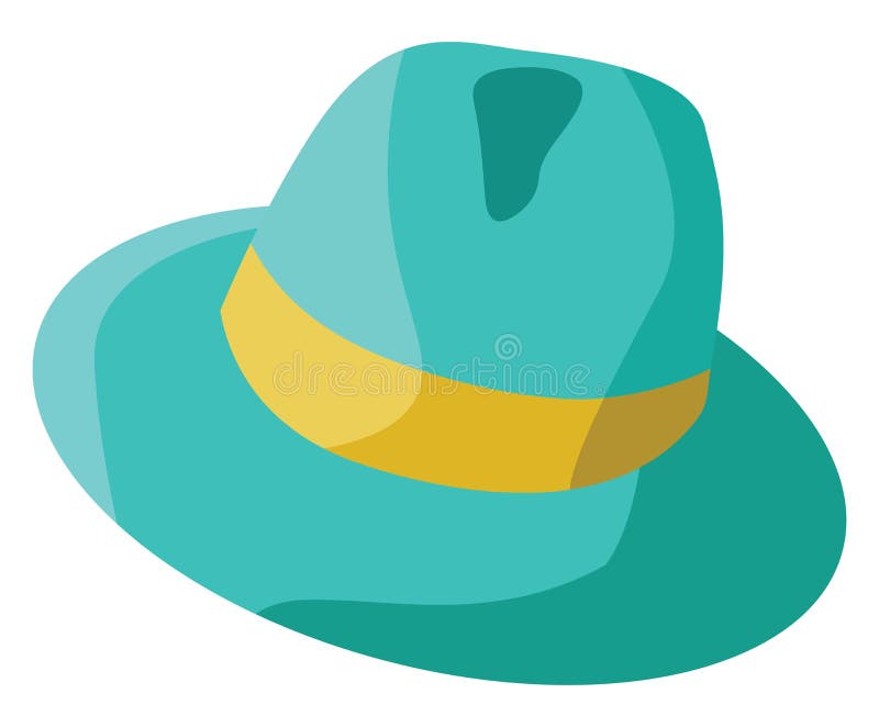 Mint green hat, icon stock illustration. Illustration of design - 261385949