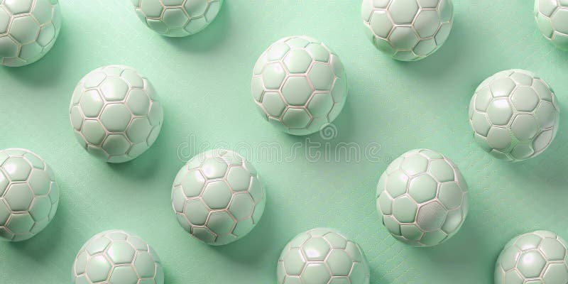 Mint Green Hexagonal Patterned Balls on a Textured Surface. Generative ...