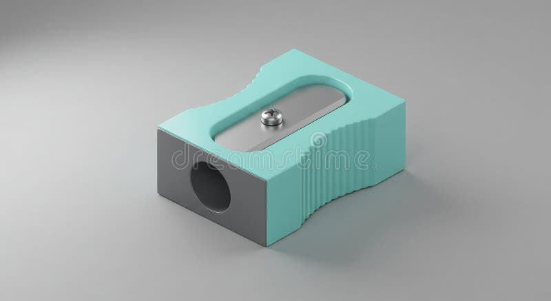 Mint Green Pencil Sharpener with Gray Accents Stock Illustration ...