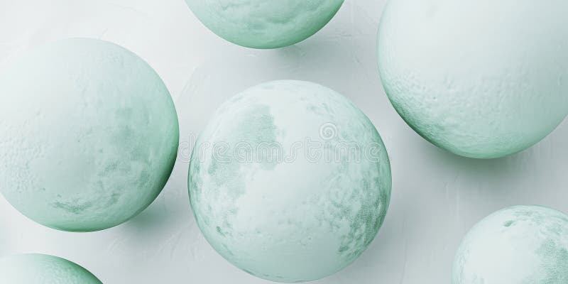 Mint Green Spherical Carbon Textures with a Soft, Smooth Finish. Subtle ...