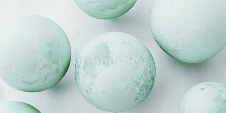 Mint Green Spherical Carbon Textures with a Soft, Smooth Finish. Subtle ...