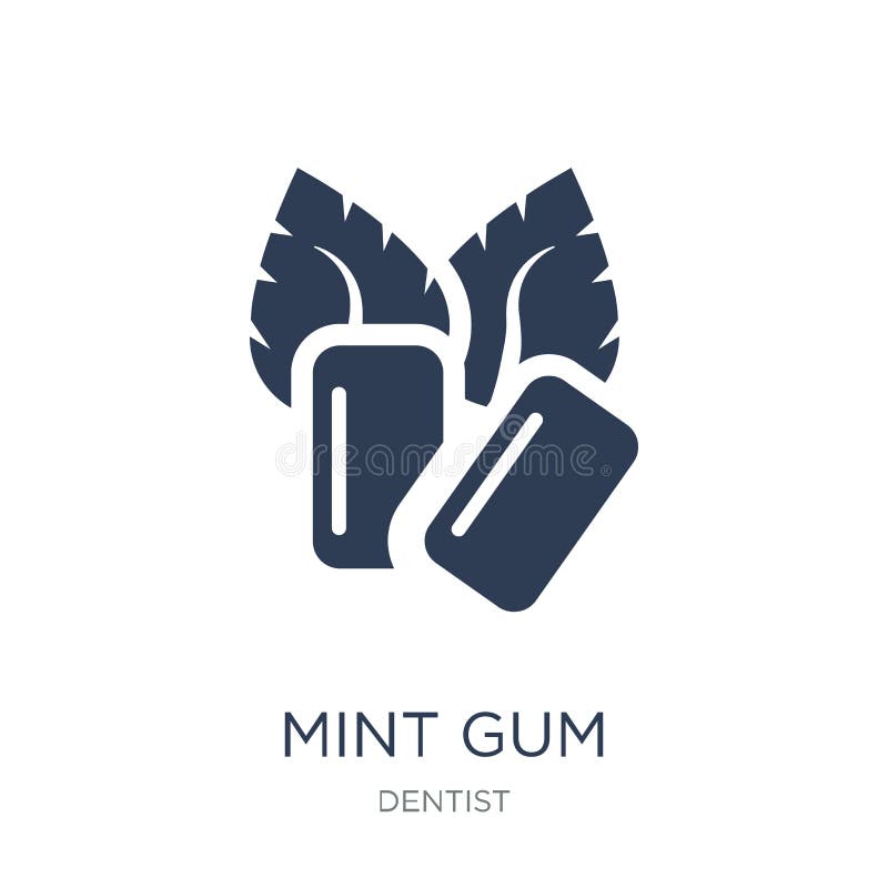 Mint Gum Icon. Trendy Flat Vector Mint Gum Icon on White Background ...