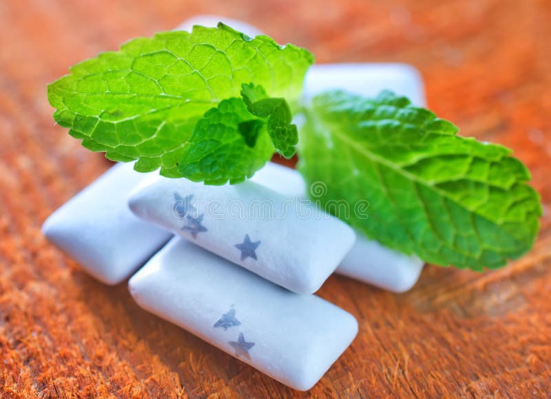 Mint gum stock photo. Image of hygiene, medicine, herbal - 38927386