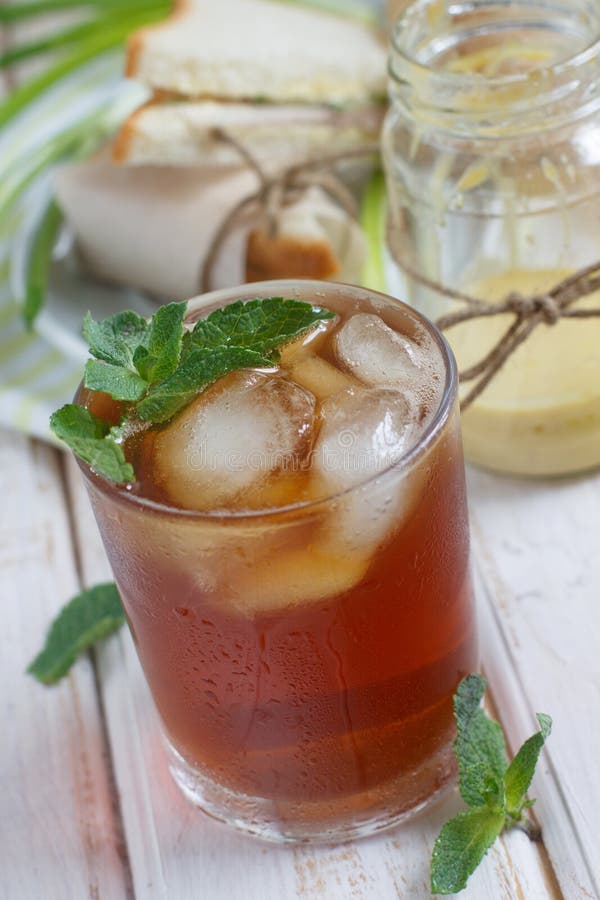 Mint iced tea stock image. Image of summer, sandwiches - 24381749
