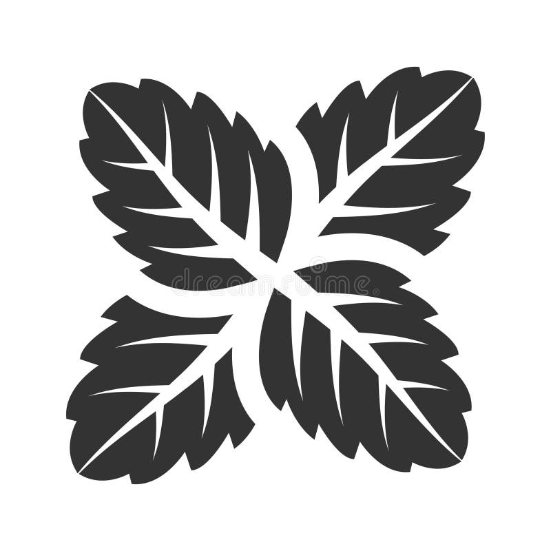 Mint Icon stock vector. Illustration of vegetable, mint - 301474783