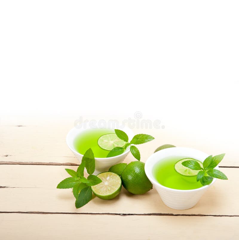 Mint Infusion Tea Tisane with Lemon Stock Image - Image of liquid ...