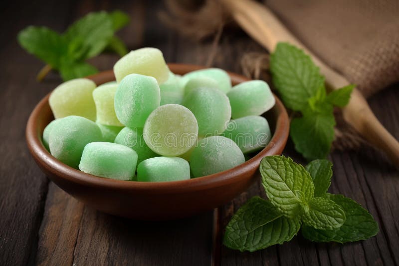 Mint Jelly Candies. AI Generated Stock Illustration - Illustration of ...