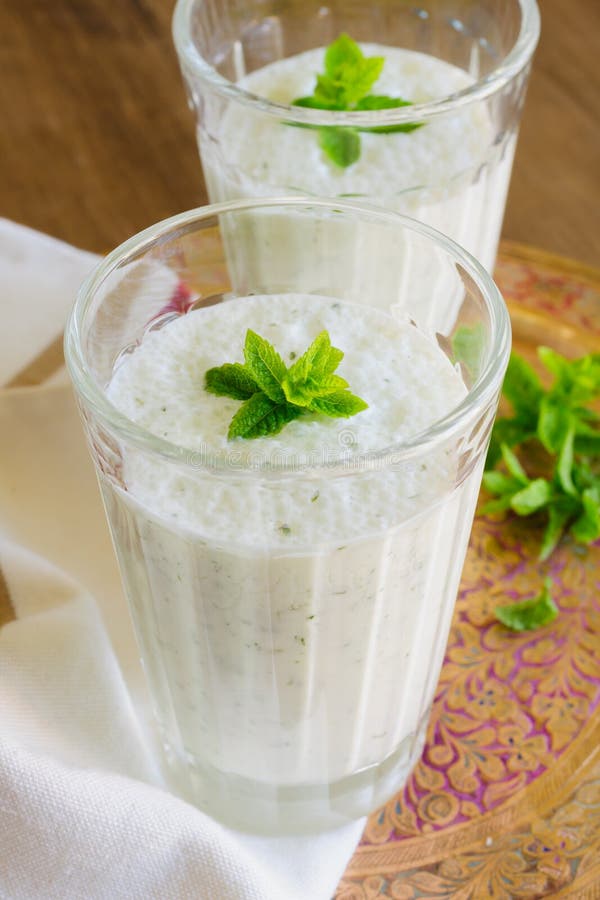 Mint Lassi stock photo. Image of glass, cuisine, dairy - 173704128