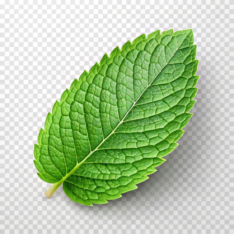 Mint Leaf Fresh Mint Isolated on Transparent Background Stock ...
