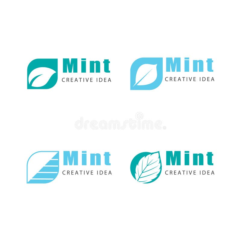 Mint Leaf Logo Vector Element Template and Symbol Stock Vector ...