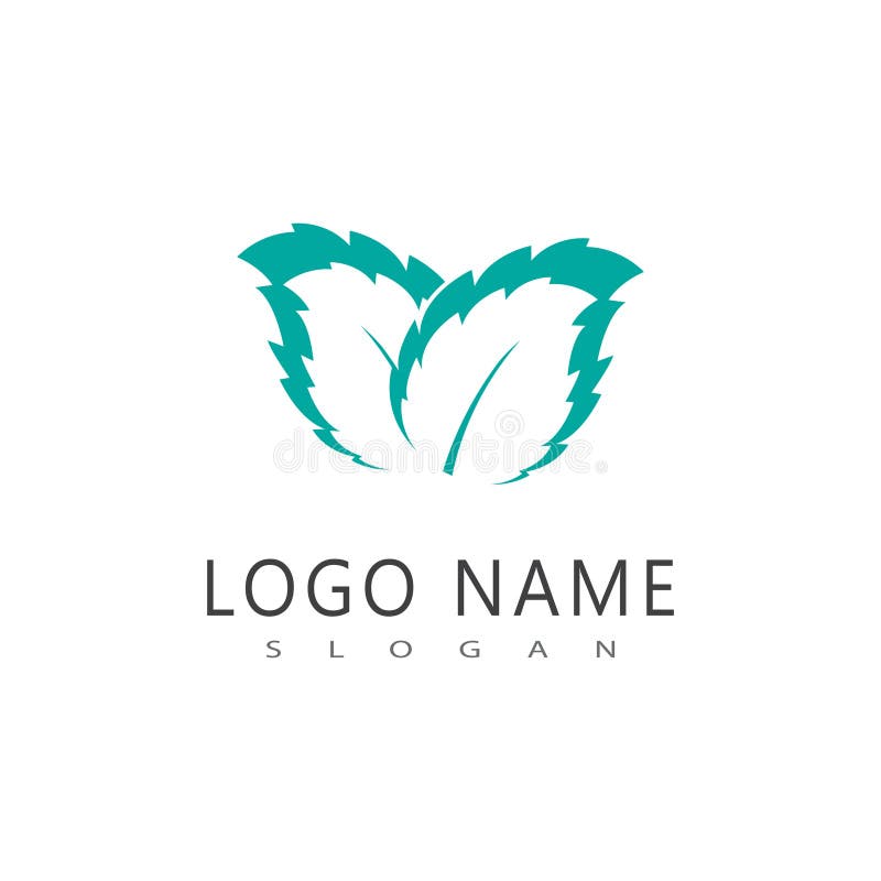 Mint Leaf Logo Vector Template Symbol Design Stock Vector ...