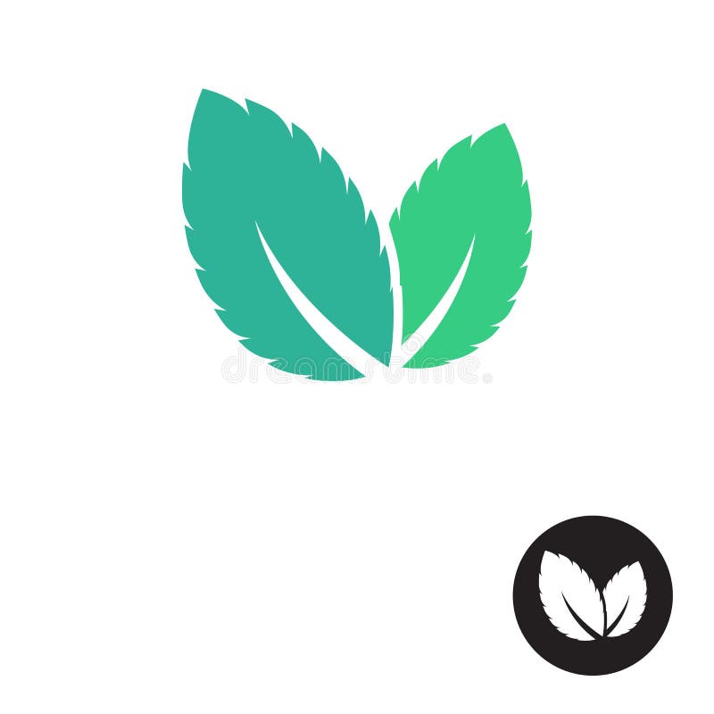 Mint Leaves Flat Vector Color Icon Stock Vector - Illustration of fresh ...