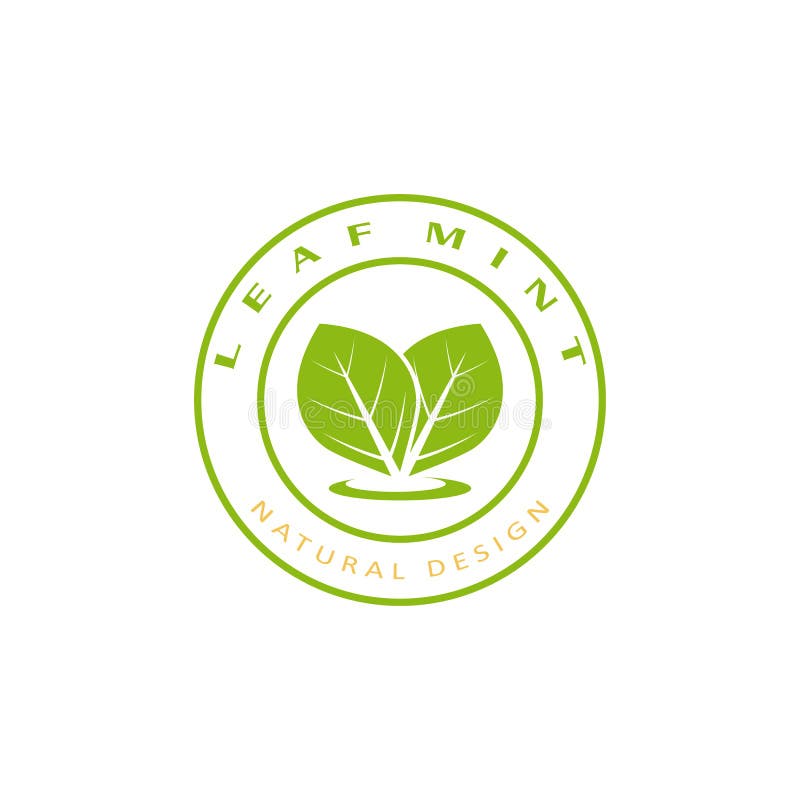 Mint Leaves Flat Vector Color Icon Template Illustration Design Stock ...