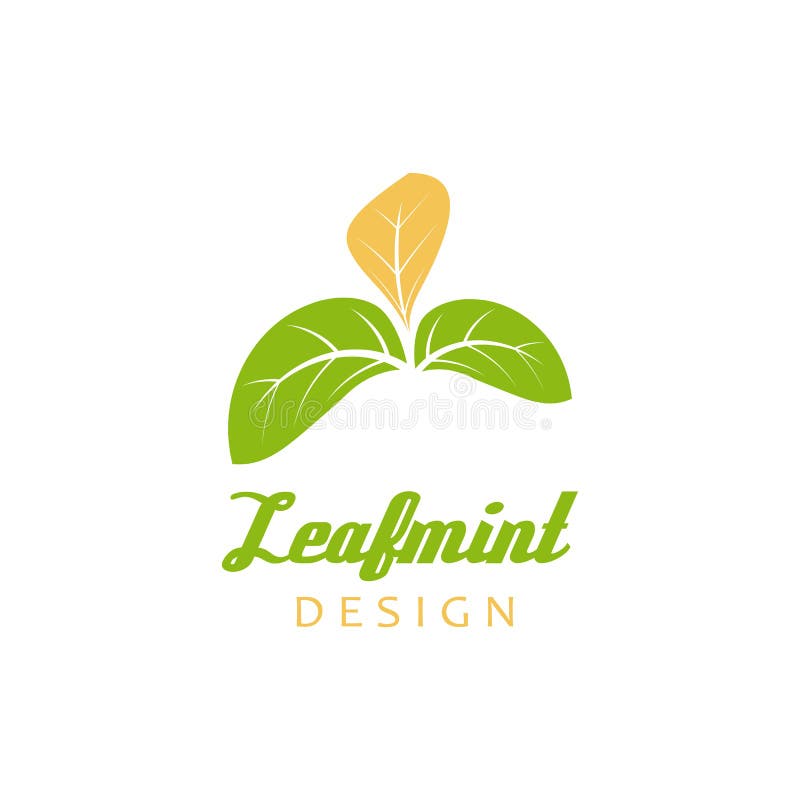 Mint Leaves Flat Vector Color Icon Template Illustration Design Stock ...