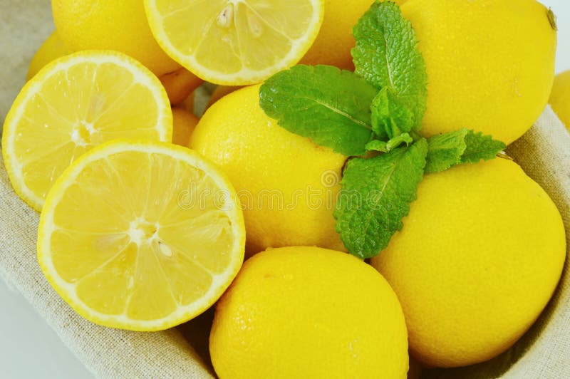 Mint and Lemon stock image. Image of juicy, cinnamon - 86044363