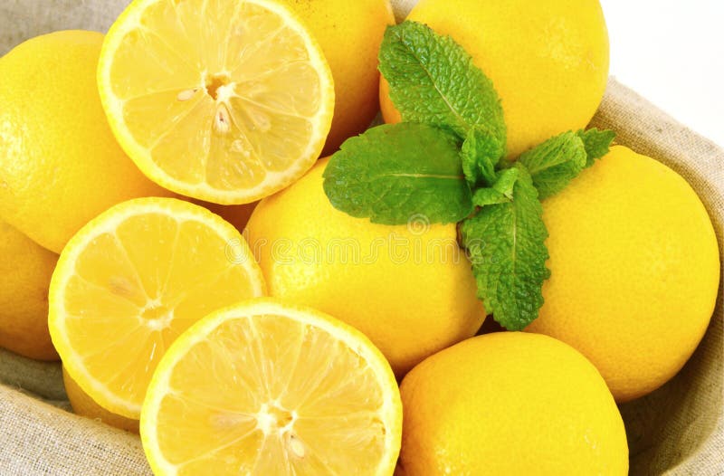 Mint and Lemon stock photo. Image of soothes, nature - 86044432