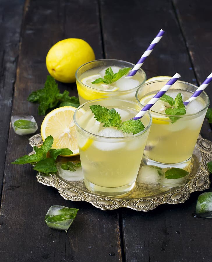 Mint Lemonade, Refreshing Summer Drink Stock Photo - Image of picnic ...