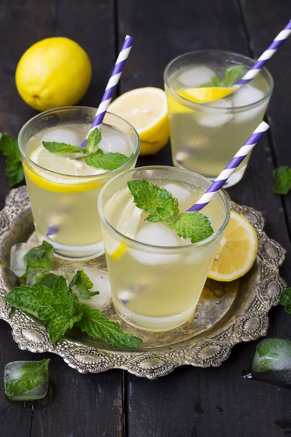 Mint Lemonade, Refreshing Summer Drink Stock Image - Image of vitamin ...