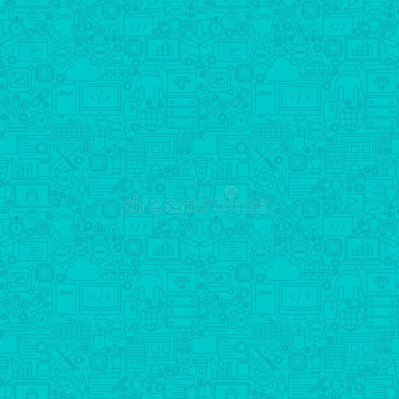 Mint Line Programming Seamless Pattern Stock Illustrations – 1 Mint ...