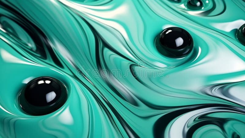 Mint Marble with Black Glass Horizontal Background. Stock Illustration ...