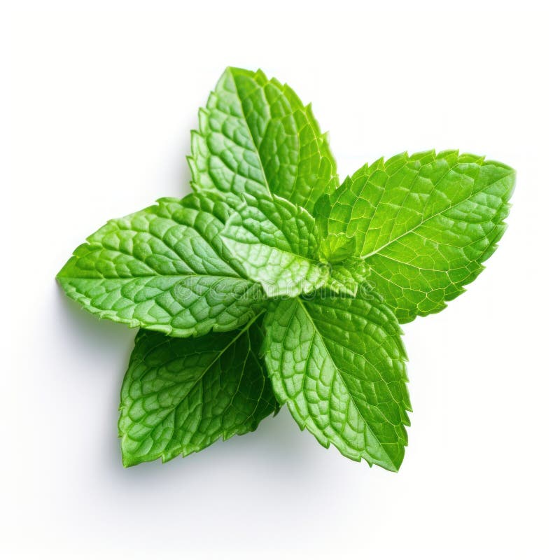 Mint Simplicity on White Background AI Generated Stock Illustration ...