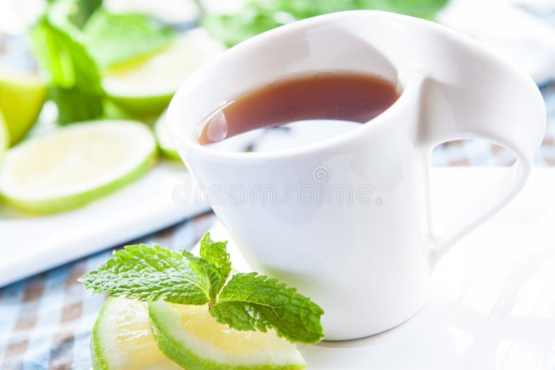 Mint tea stock image. Image of summer, lemon, freshness - 26687851