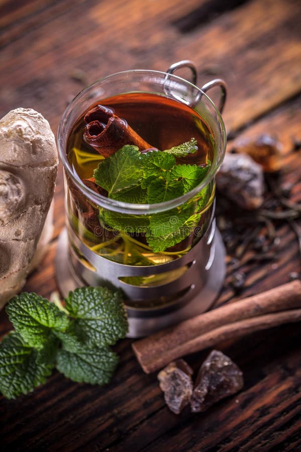 Mint tea stock image. Image of leaf, food, health, wood - 50936073