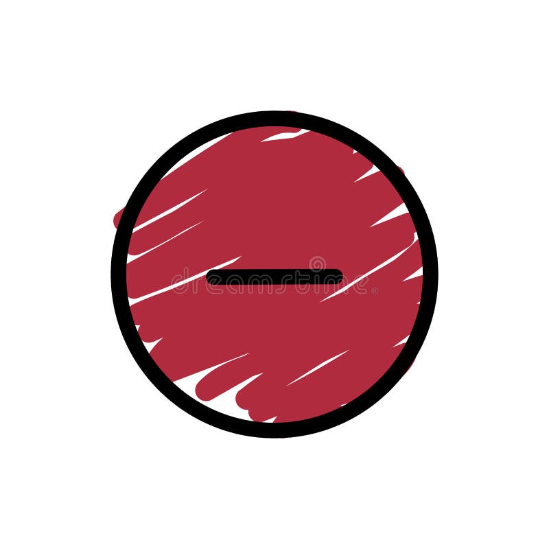 Minus button icon stock vector. Illustration of flat - 118464623