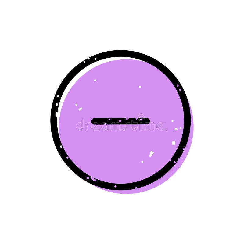 Minus button icon stock vector. Illustration of flat - 119507715