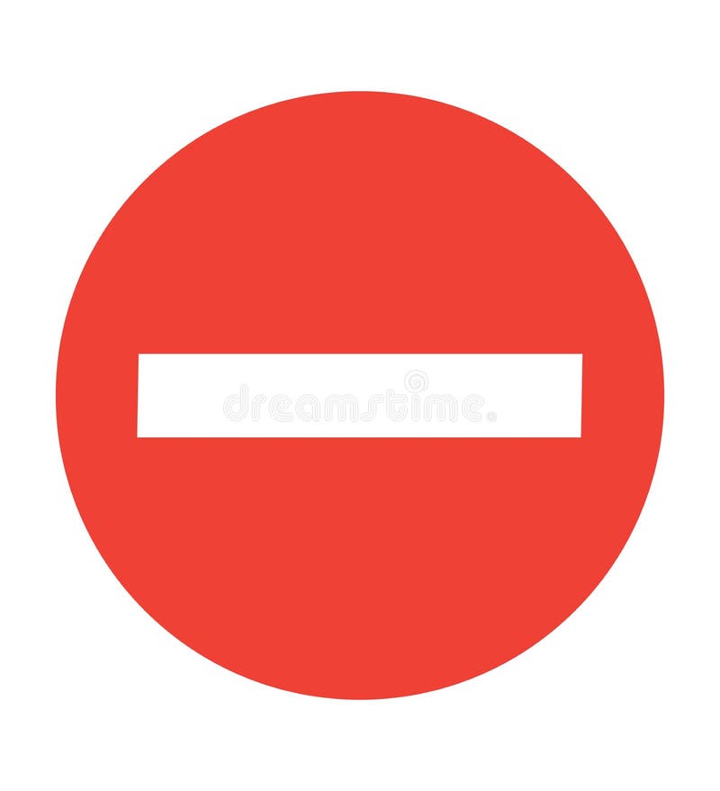 Minus Button Icon Vector Flat Circle Minus Sign Isolated on White Stock ...