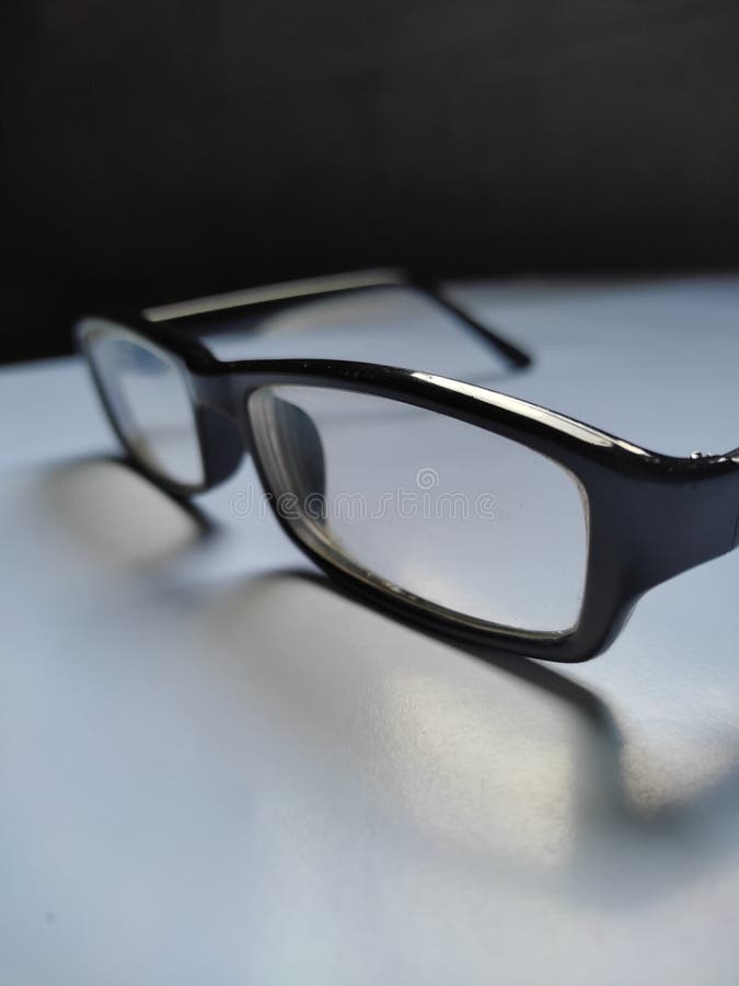 Minus Glasses for People Blurred Vision Stock Image - Image of black ...